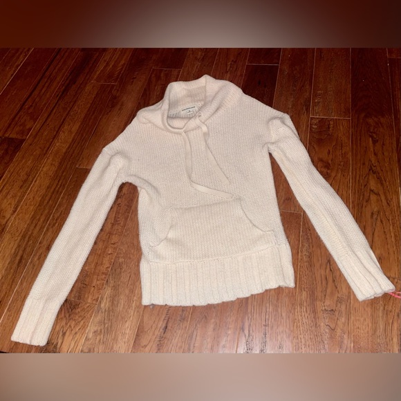 Poof Excellence | Sweaters | Cream Knit Sweater With A Half Turtle Neck ...